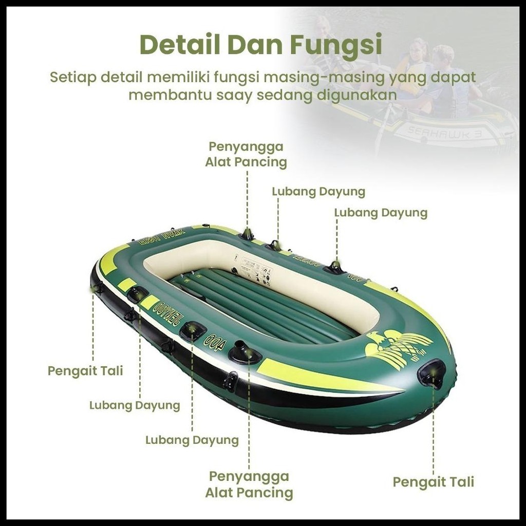 Jual APOLIVE - PERAHU KARET ARUM JERAM RAFTING INFLATABLE BOAT OLAHRAGA ...