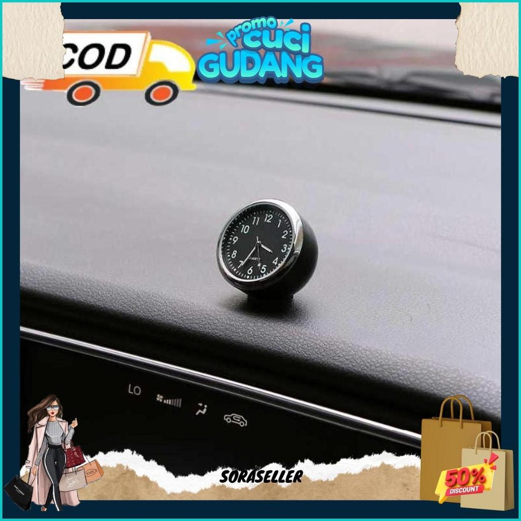 Jual Jam Mobil Analog Dekorasi Dashboard Menyala Mini Quartz Clock Luminous Interior Keren Cod ...
