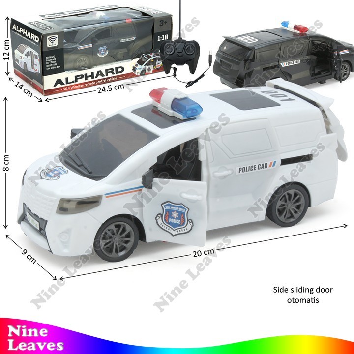 Jual Mainan Anak RC Remote Control Mobil Polisi Alphard 1:18 Charge ...