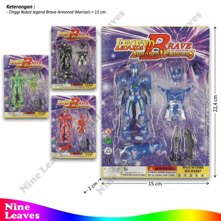 Jual Mainan Robot Set 1 Pcs 11 cm Legend Brave Armored Warriors ...