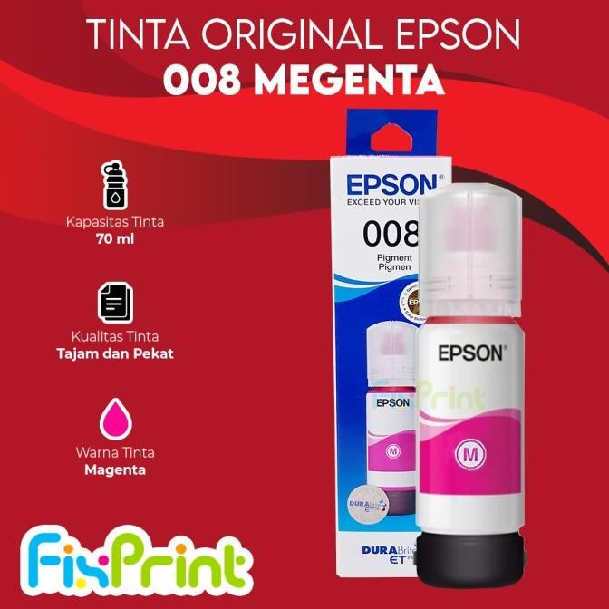 Jual promo Tinta Epson 008 T06G Original Black Cyan Magenta Yellow ...