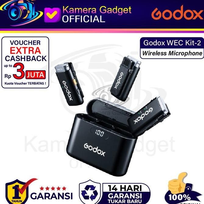Jual Godox Wec Kit-2 Wireless Microphone Godox Wec Kit2 2.4Ghz Godox ...