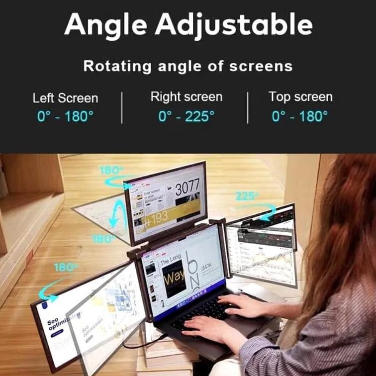 Jual Portable monitor 14 inch 1080p triple bulk Icd monitors one cable ...