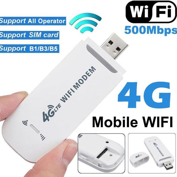 Jual TERLARIS - Modem WiFi USB 4G All Operator LTE SIM Card Dongle 500Mbps Modem MiFi Mobile ...