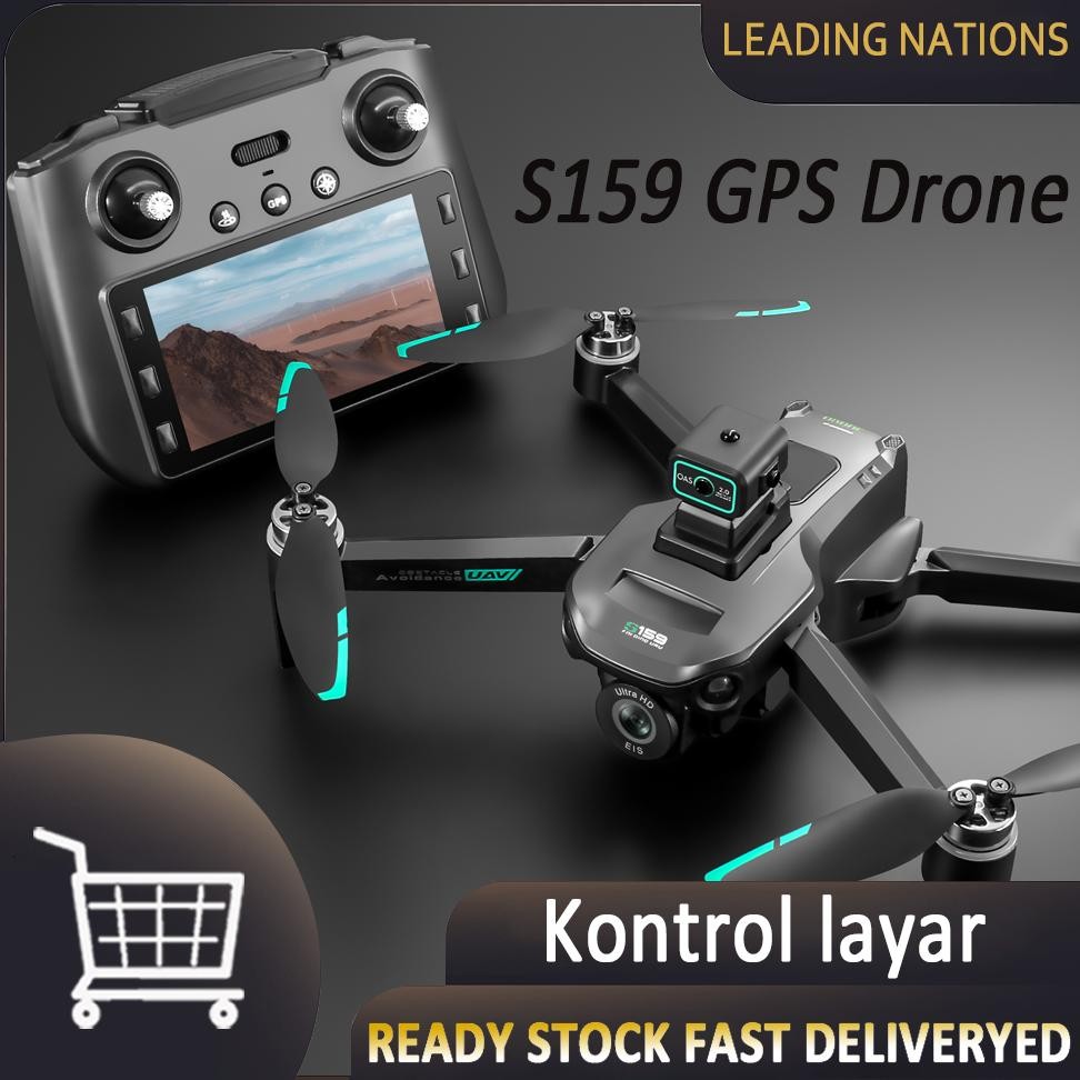 Jual Drone kendali layar GPS S159, sistem perlawanan angin super kuat ...