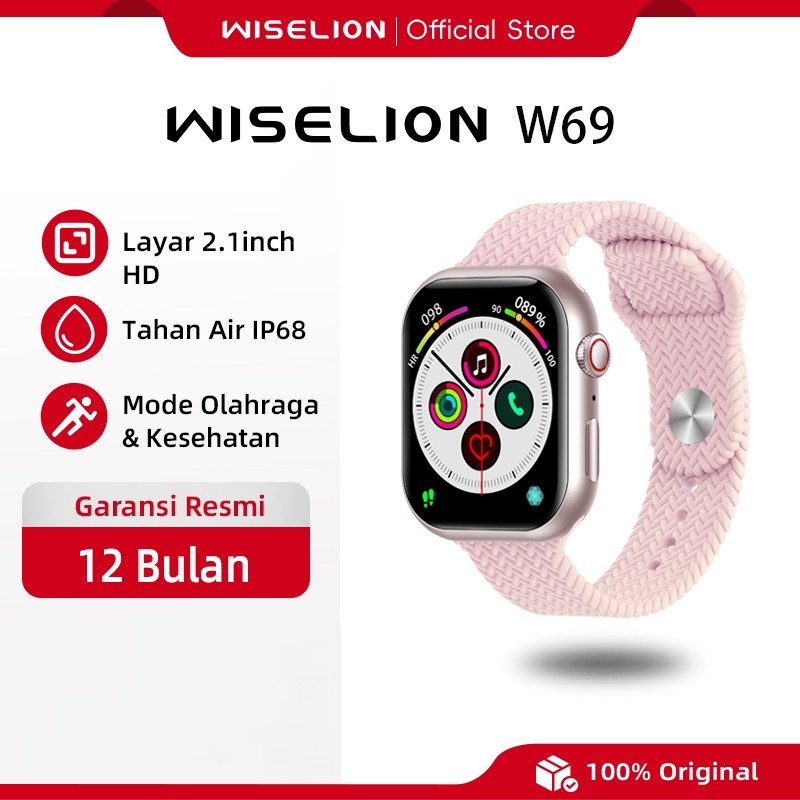 Jual [2025 NEW]WISELION Smartwatch W69 Bluetooth Jam Tangan Pintar Wanita Layar AMOLED | Shopee ...