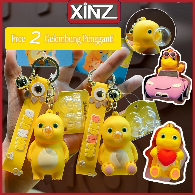 Jual XiNZ Gantungan Kunci Dino Kuning Naga Susu Gantungan Kunci Bubble Keychain Gratis 2 Cairan ...