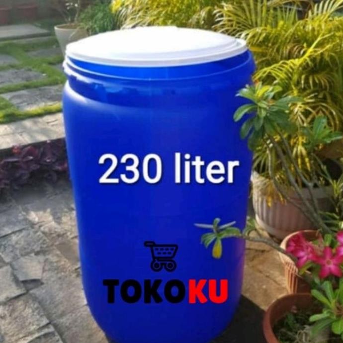 Jual Tong Air Biru 230 Liter Green Leaf / Gentong Air Besar 230 Liter ...