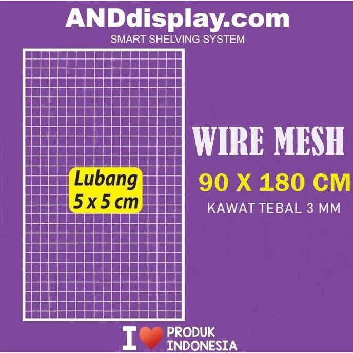 Jual Miliki Wire Grid Mesh 90 X 180 Cm - Kawat Jaring Kotak - Ram ...