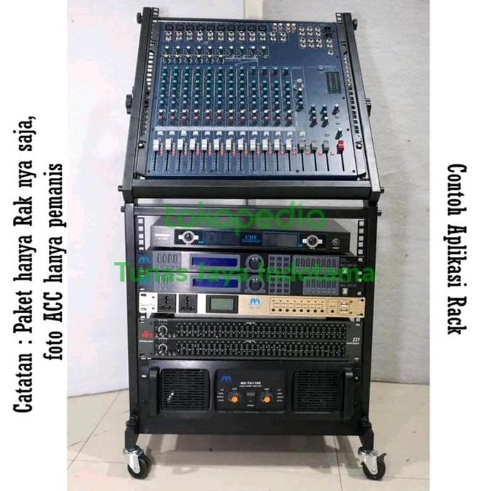 Jual Rack Power 10 U + Mixer Audio / Rak Tempat Acc Sound System New ...