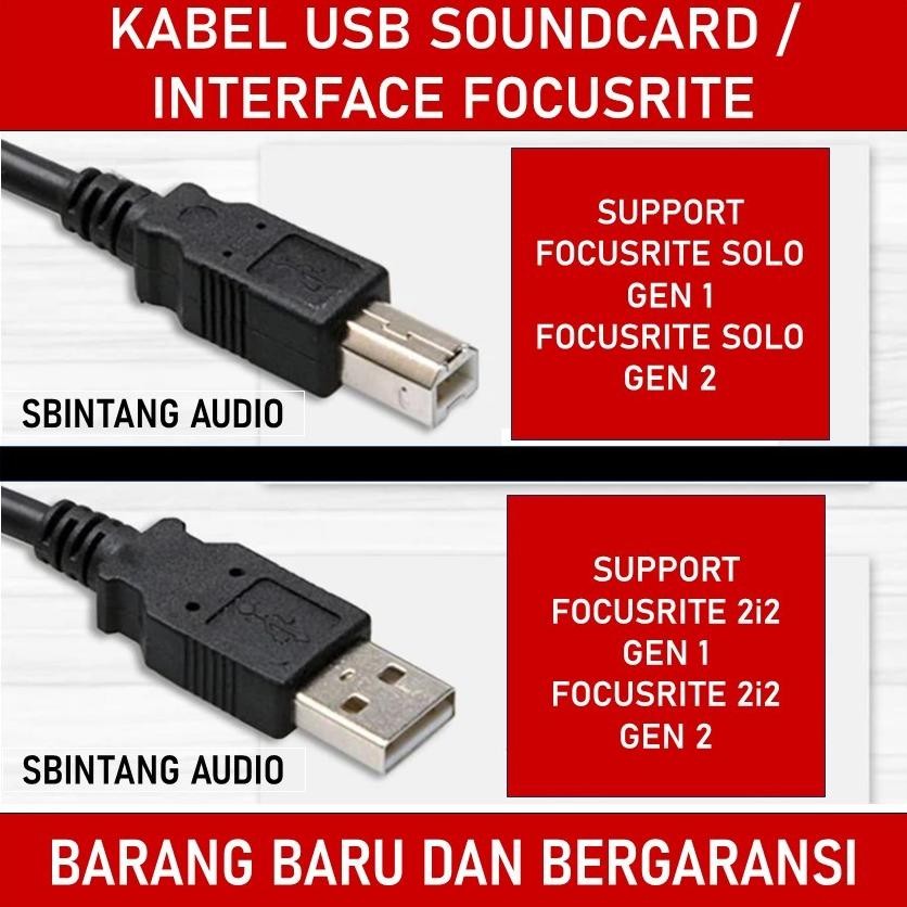 Jual Kabel Power Usb Soundcard Interface Focusrite Solo Gen 1 Gen 2 ...