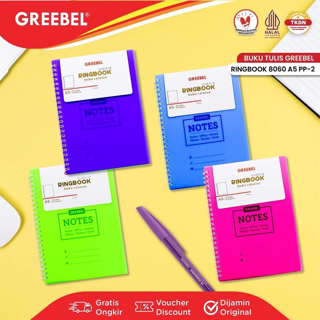 Jual Greebel Notebook Ringbook Buku Catatan A5 Buku Diary Aesthetic ...