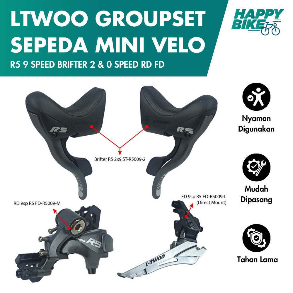 Jual Happy Bike Mini Grouset Sepeda Roadbike/ Sepeda Mini Velo LTWOO R5 ...