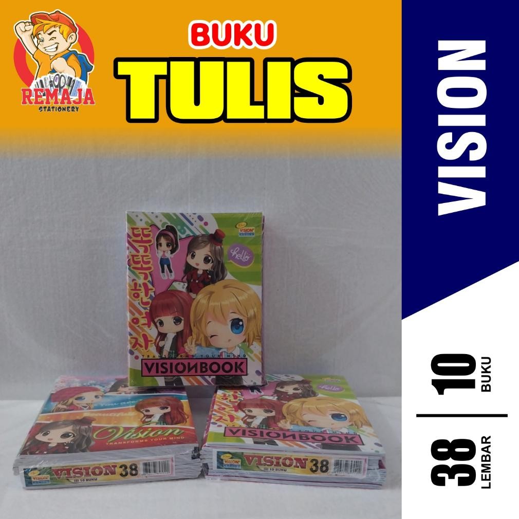 Jual Buku Tulis Vision 38 Per Pack Isi 10 Buku | Shopee Indonesia