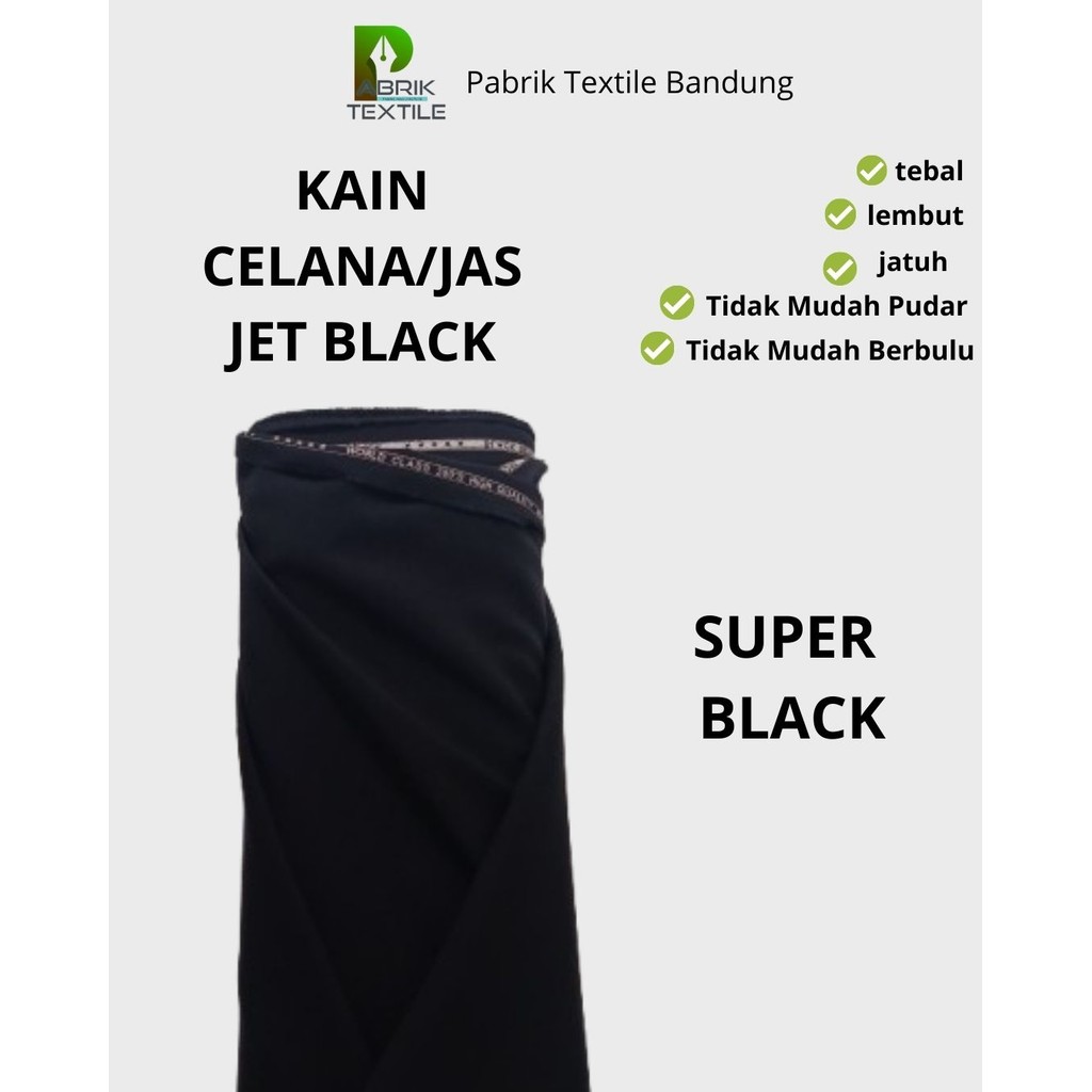 Jual BAHAN HITAM PEKAT Kualitas Super JET BLACK untuk bahan JAS, JAKET ...