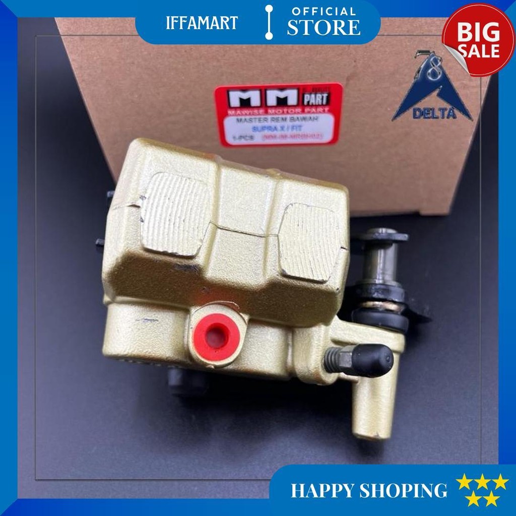 Jual Master Rem Bawah Assy Supra X / Fit - Kaliper Master Rem Cakram Depan Emas Honda Supra X ...