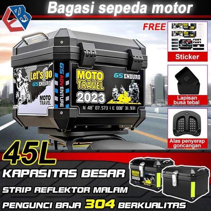 Jual Sepeda Motor Top Box Bagasi 45L / Box Motor berkapasitas besar ...