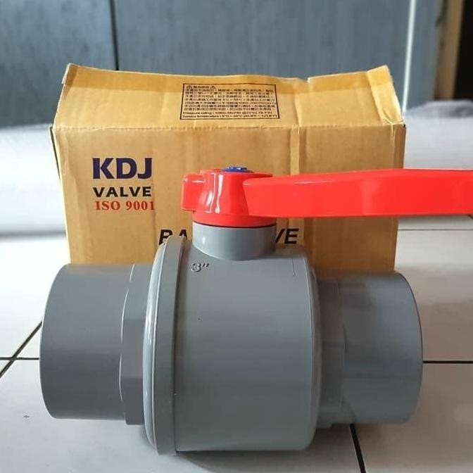 Jual Sale Ballvalve Ball Valve Stop Kran Kdj Pvc 3" Dim Inch Made In Taiwan King | Shopee Indonesia
