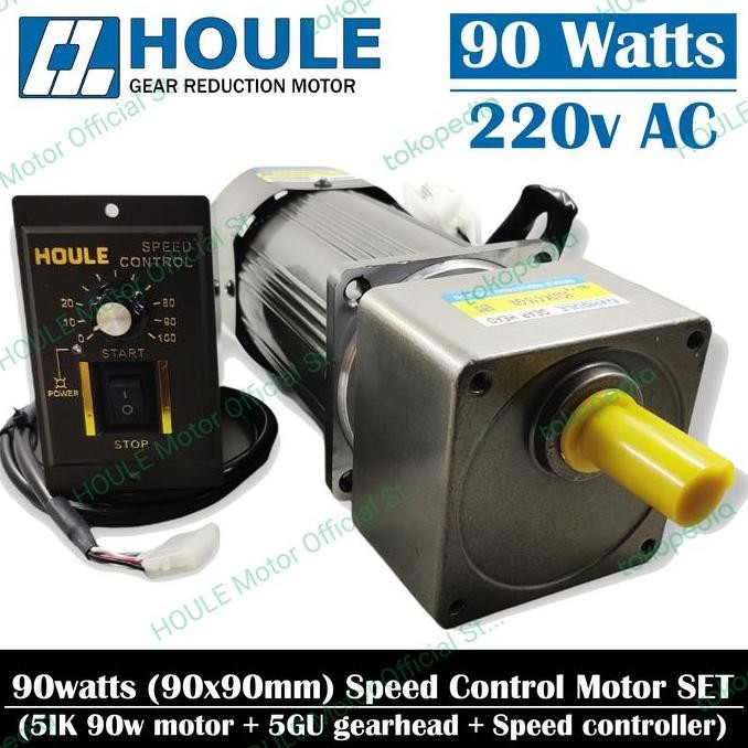 Jual Sale Houle Motor 90W 220V Ac 5Ik Variable Speed Control Gear Motor ...