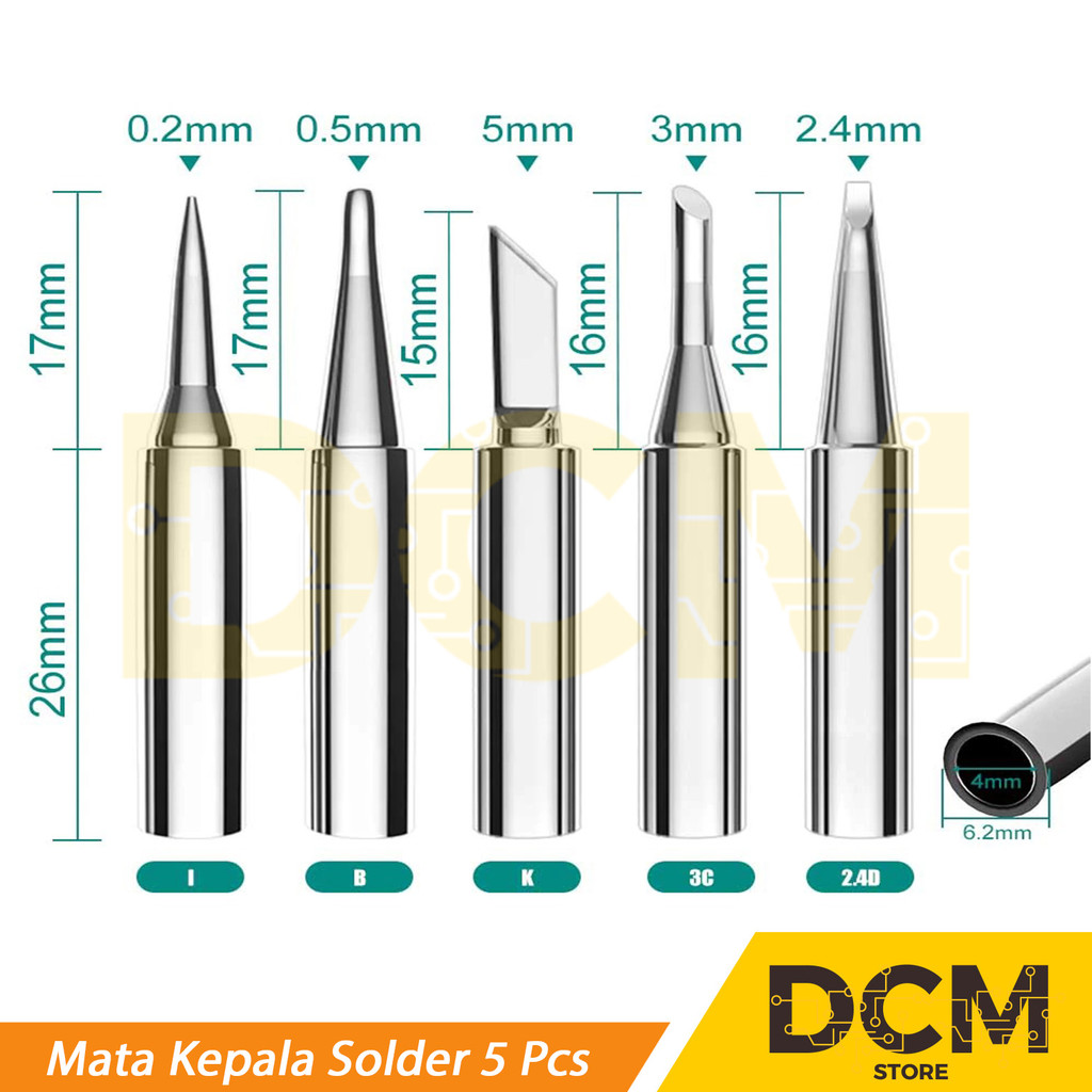 Jual Mata Kepala Solder Station Set/Head Soldering Adjustable Iron Tip 5pcs | Shopee Indonesia