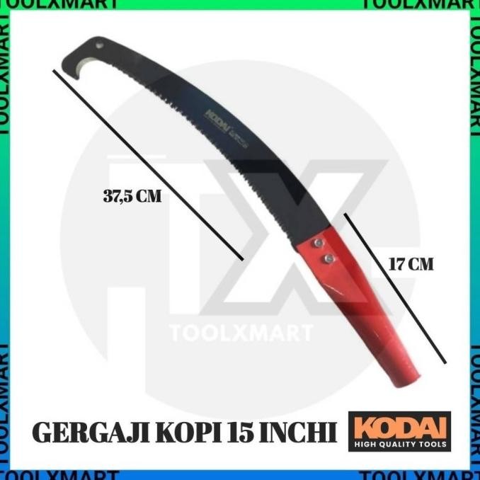 Jual (Expert) Gergaji Kopi Bengkok 15" KODAI / Gergaji pohon dahan ranting gagang besi 15 inch ...