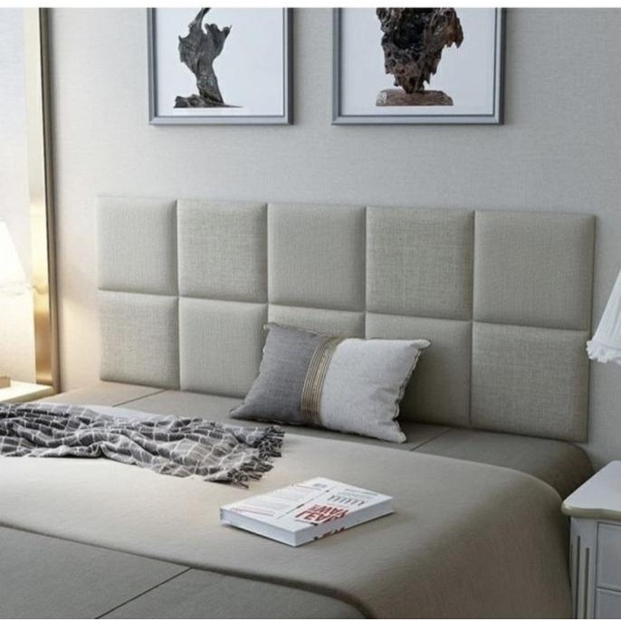 Jual (Expert) Headboard Bed Panel Wallpanel Dinding 3D Linen Leather ...