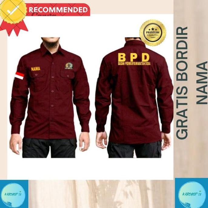 Jual big size kemeja BPD baju BPD Seragam BPD PDh BPD Kemeja Kerja BPD ...