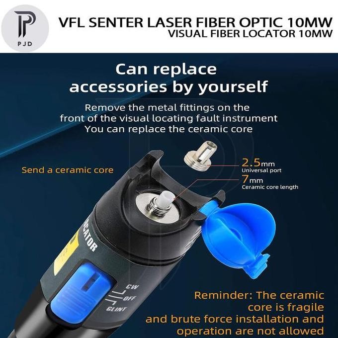 Jual Vfl Senter Laser Kabel Fiber Optic 10Mw Visual Fiber Locator 10Mw ...