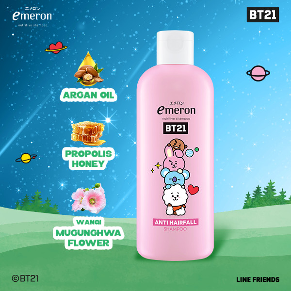 Jual Emeron Shampoo BT21 Anti Hairfall 340 ml x2 | Shopee Indonesia