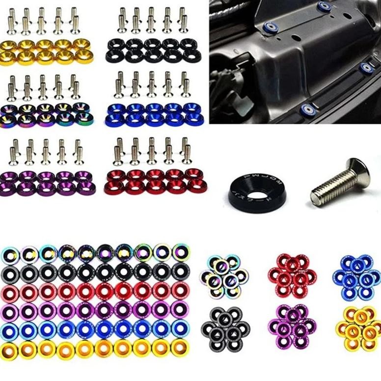 Jual 10PCS M6 JDM Car Modified Hex Fasteners Fender Washer Bumper ...
