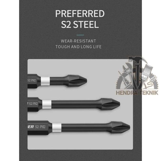 Jual KNH - 4 PCS MATA OBENG SET PH2 SERBAGUNA BAJA S2 MATA OBENG ANGIN ...