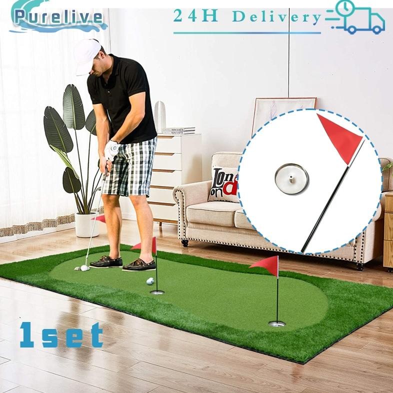 Jual 1 Set Hole Mini Golf Tiang Bendera Golf Hole Stick Flags Golf ...