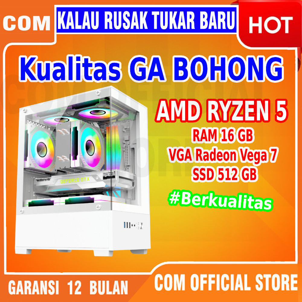 Jual PC Gaming Komputer Computer Amd Ryzen Ryzen 3 / 5 5600G Fullset ...