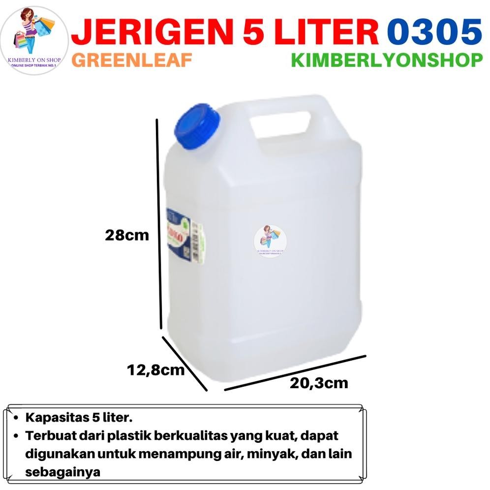 Jual Jerigen Segi Indigo 5 Liter 0305 Green Leaf Ready | Shopee Indonesia