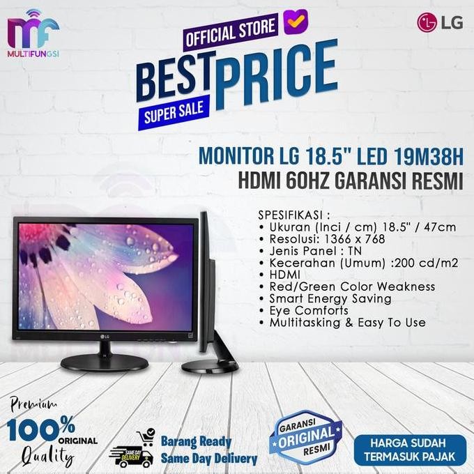 Jual Monitor LED LG 19" 19M38 19M38L (HDMI) 5ms Garansi Resmi | Shopee Indonesia