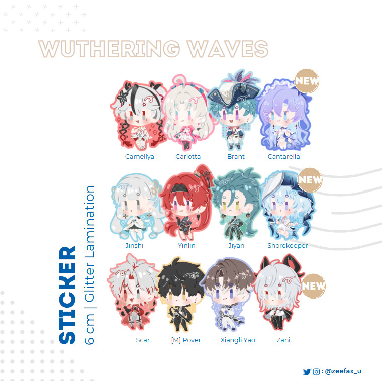Jual lilzee Wuthering Waves [WuWa] Sticker : Jiyan XiangliYao Jinshi ...