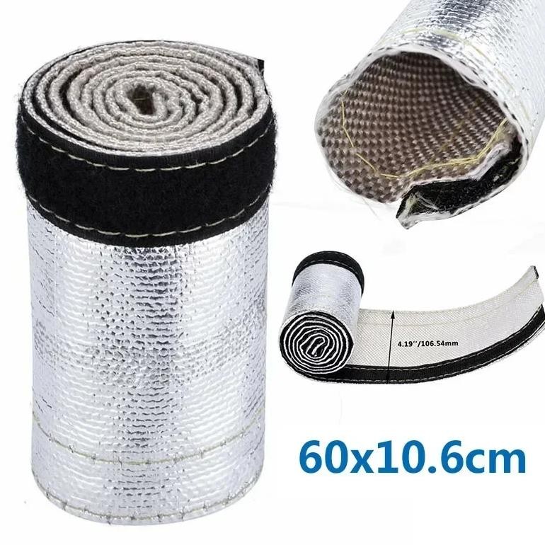 Jual Universal Glass Fibre Metallic Heat Shield Sleeve Insulated Wire ...