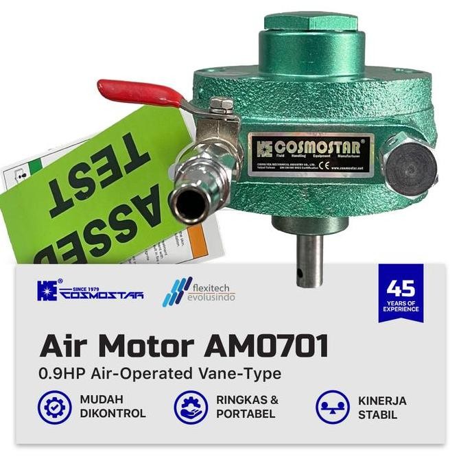 Jual COSMOSTAR AM0701 0.9HP VANE TYPE AIR MOTOR AIR DRIVEN MOTOR 3 N/M ...