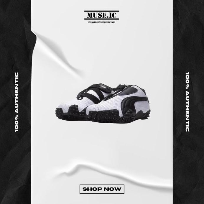 Jual Puma Mostro Perforated Leather White Black | Shopee Indonesia