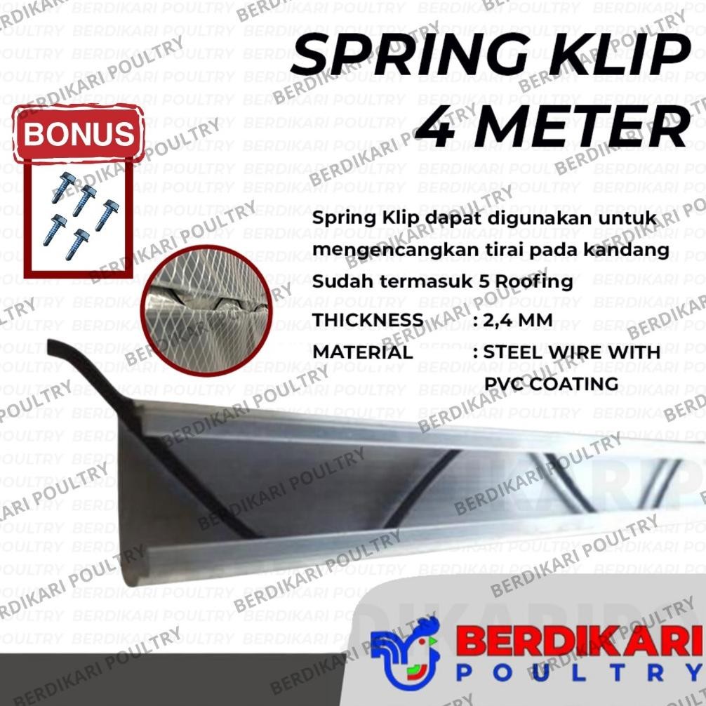 Jual Spring Clip 4 Meter ( FREE ROUFING BAJA RINGAN 5 PCS ) /Kawat Alat ...