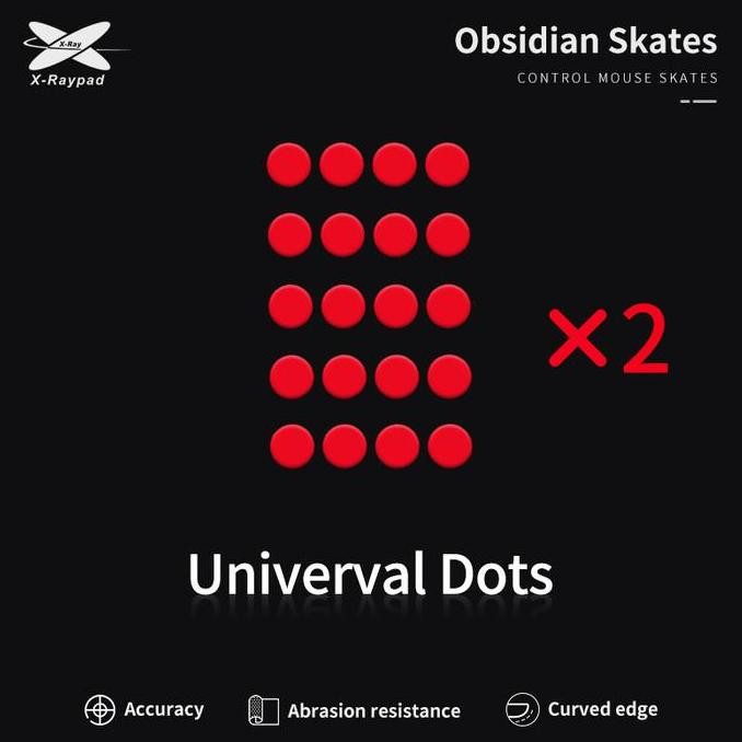 Jual XRaypad Obsidian Universal Dots PTFE Mouse Feet / Mouse Skate for ...