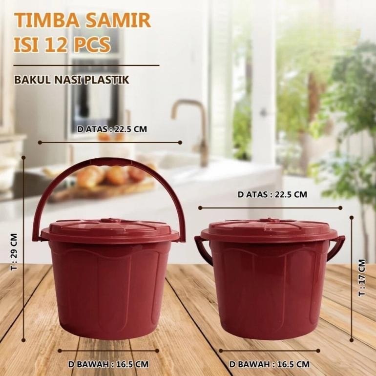 Jual (Isi 12Pcs) Timba Samir - Ember Sekat Hajatan Tutup Handle Lusinan ...