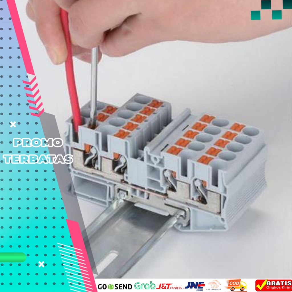 Jual TERMINAL BLOK BLOX PUSH-IN FJ7-2.5/D 2.5MM YELLOW GREEN | Shopee ...