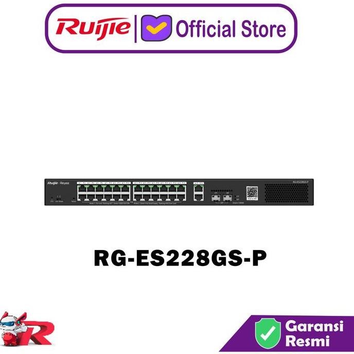 Jual Rg-Es228Gs-P 28-Port Gigabit Smart Cloud Managed Poe Switch New ...