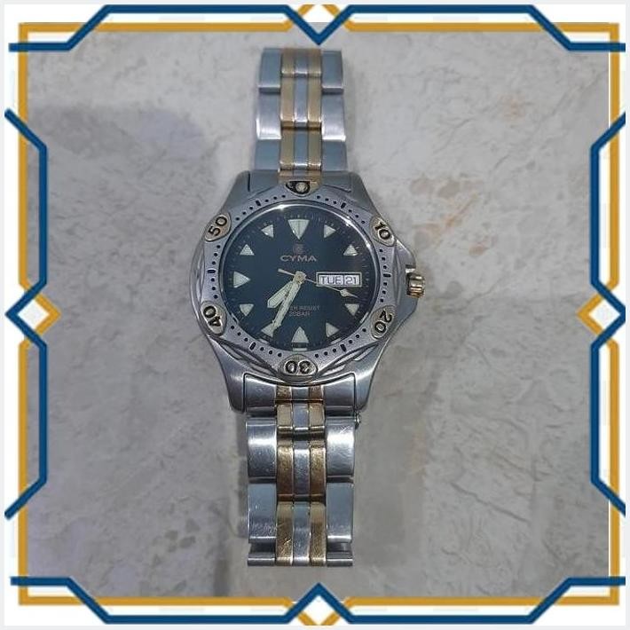 Jual [DIE] JAM CYMA SWISS DIVER QUARTZ 20 BAR 200 METERS NO SEIKO ALBA ...