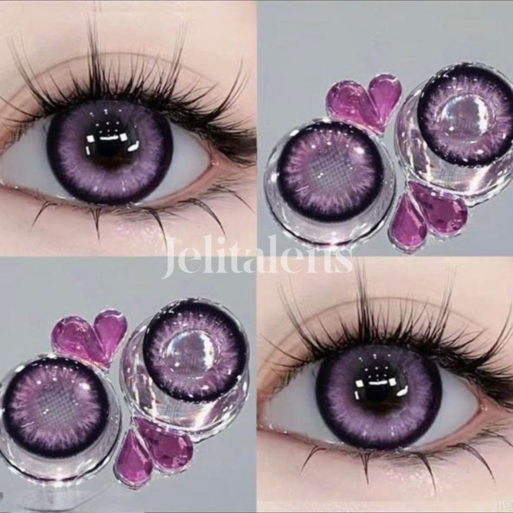 Jual J72 Softlens Ungu Cantik Violet Douyin Diameter 14,5 MM Big Eyes ...