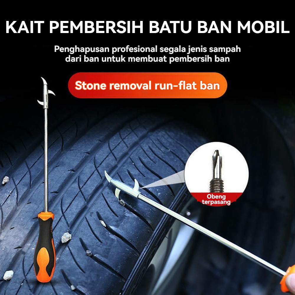 Jual Obeng Pembersih Batu Ban 2 in 1 - Alat Congkel Sela Ban Mobil ...