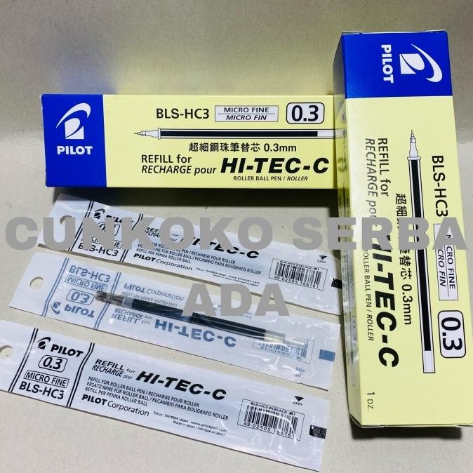 Jual Produk Baru!! REFILL PULPEN PILOT HI-TEC-C HITAM 0.3 MM / 1 BOX ...