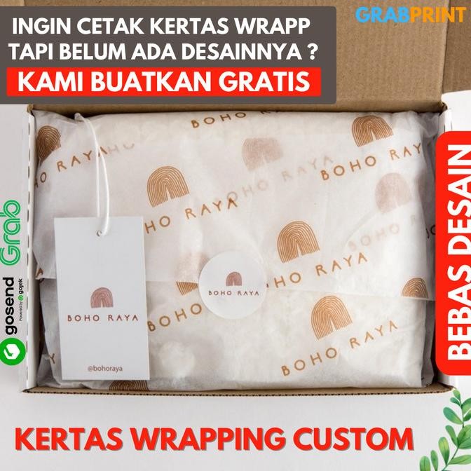 Jual Custom Wrapping Paper Termurah Kertas Tissue Packaging Pembungkus Baju | Shopee Indonesia