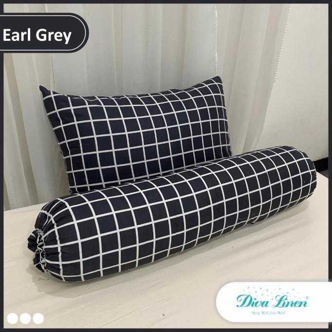 Jual Diva Linen Sarung Bantal Dan Guling - Earl Grey | Shopee Indonesia